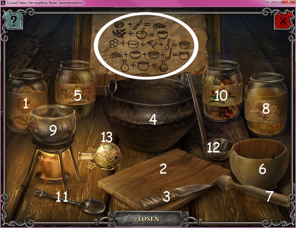 Cursed Fates: Der kopflose Reiter Lösungshilfe zum Spiel